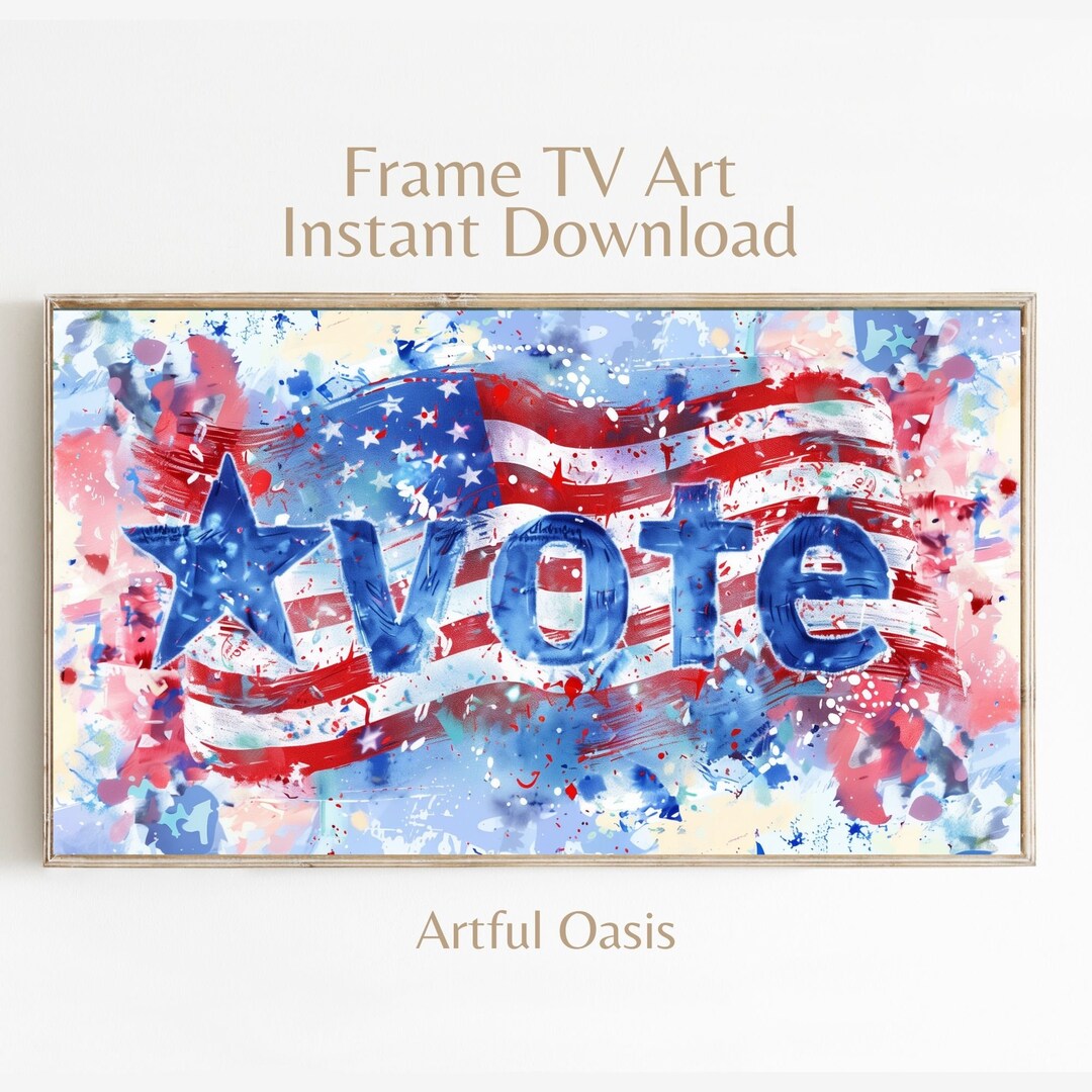 Vote Frame TV Art Instant Download Samsung Frame American TV Wallpaper ...