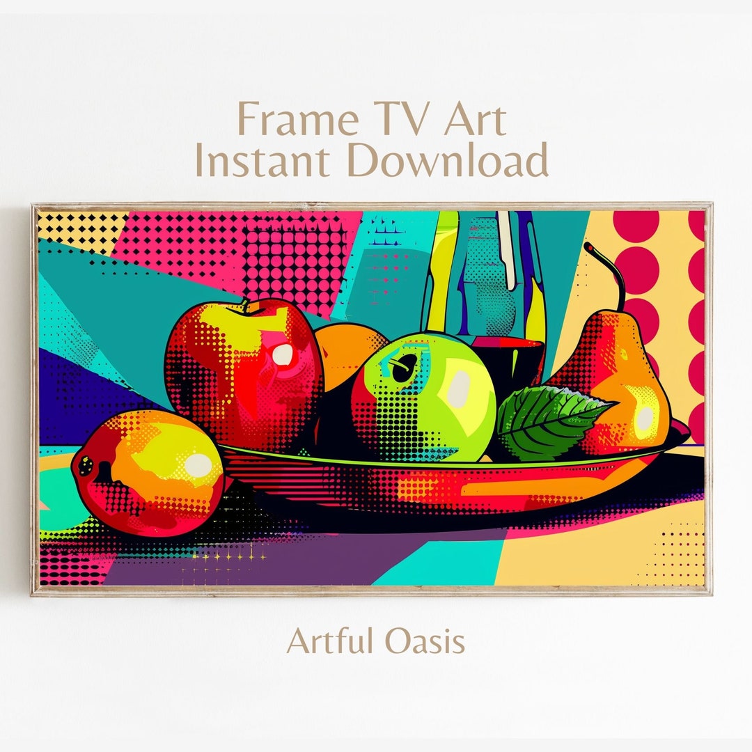 Pop Art Frame TV Art Instant Download Samsung Frame Fruit Bowl TV ...