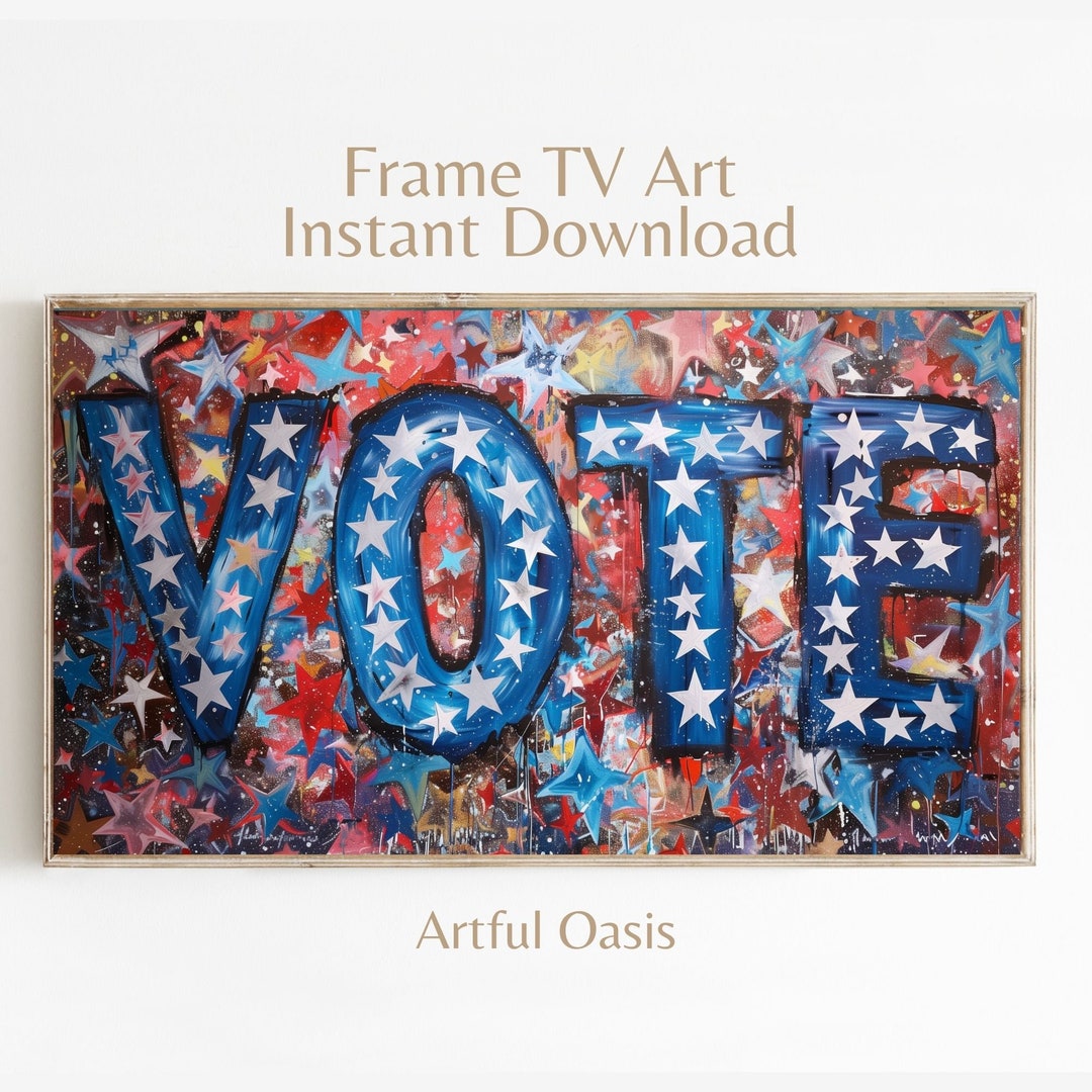 Vote Frame TV Art Instant Download Samsung Frame American TV Wallpaper ...