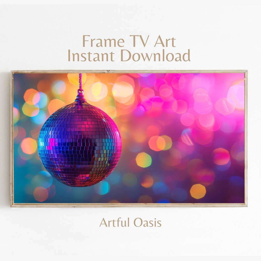 Disco Ball Frame TV Art | Colorful Digital Download | Samsung Frame ...