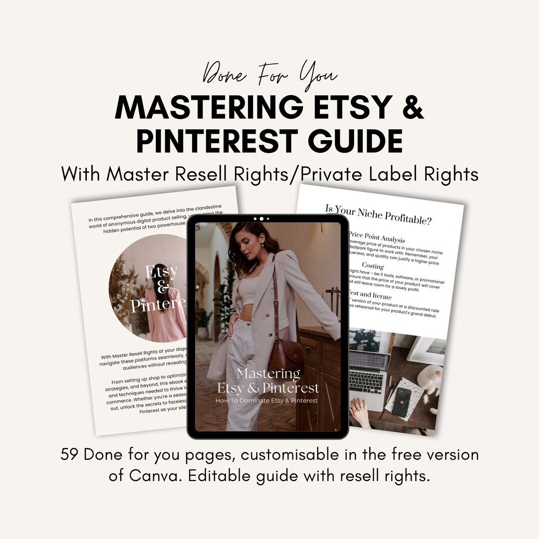 Etsy and Pinterest Guide With Master Resell Rights | Pinterest ...