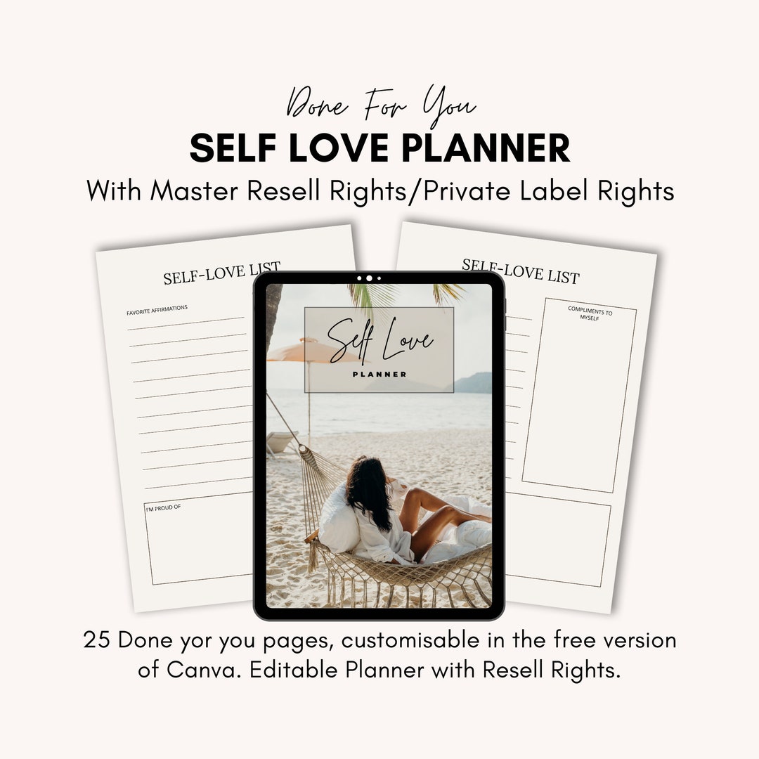 Self Care Self Love Planner Master Resell Rights Personal Boundaries ...