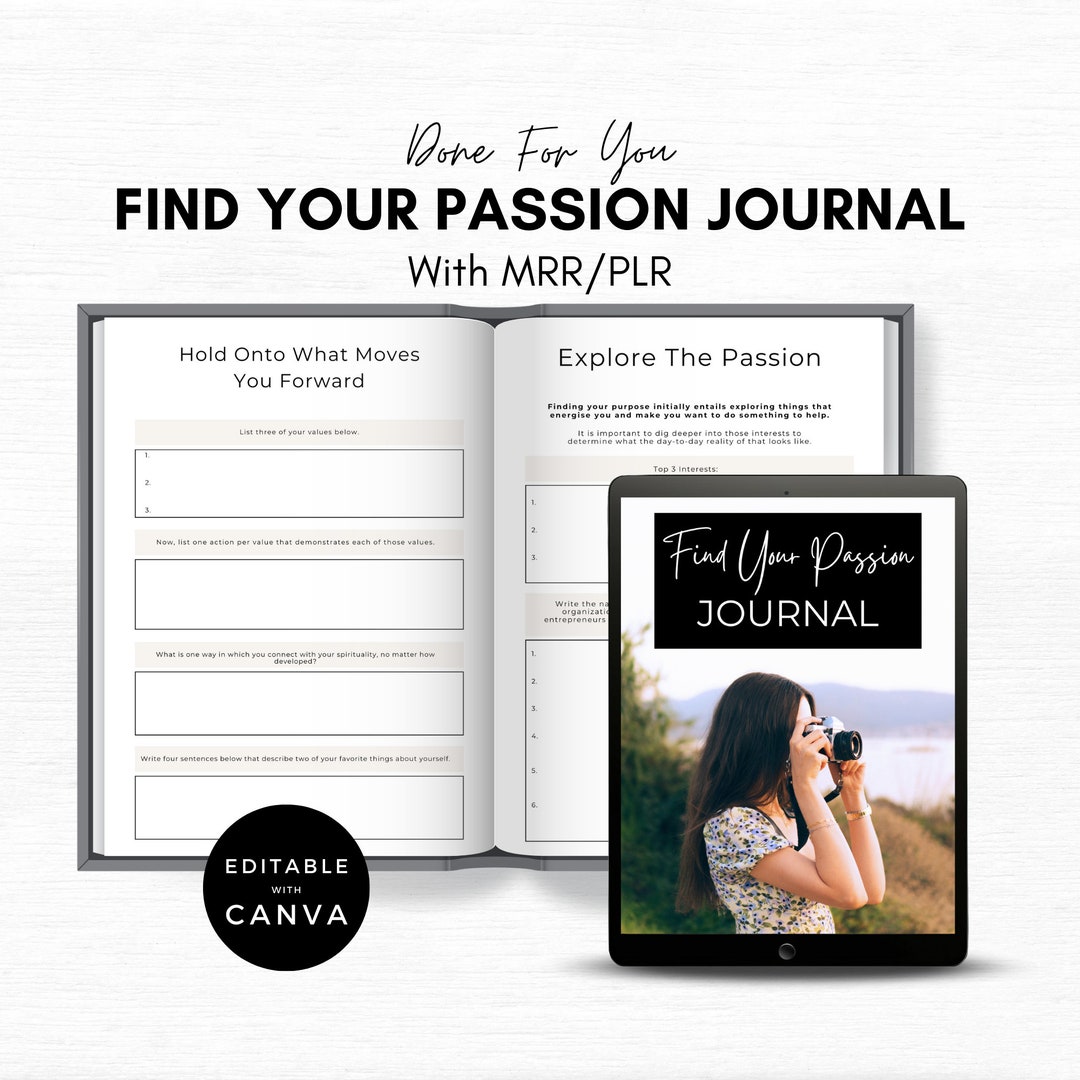 Find Your Passion Journal: Self-development, Life Purpose (PLR Digital ...