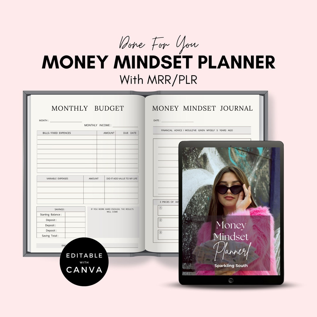 Money Mindset Planner Master Resell Rights Money Manifesting Money ...