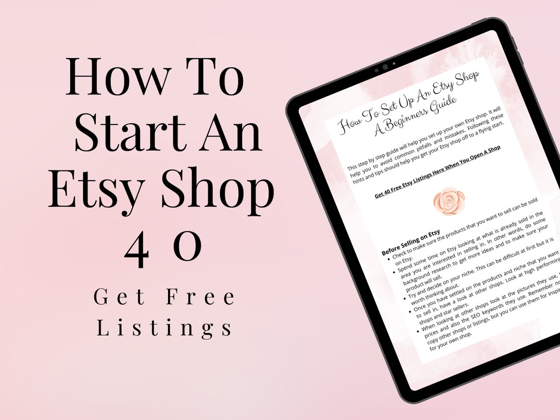 How to Start an Etsy Shop Sell on Etsy Etsy Sellers 40 Free - Etsy New ...