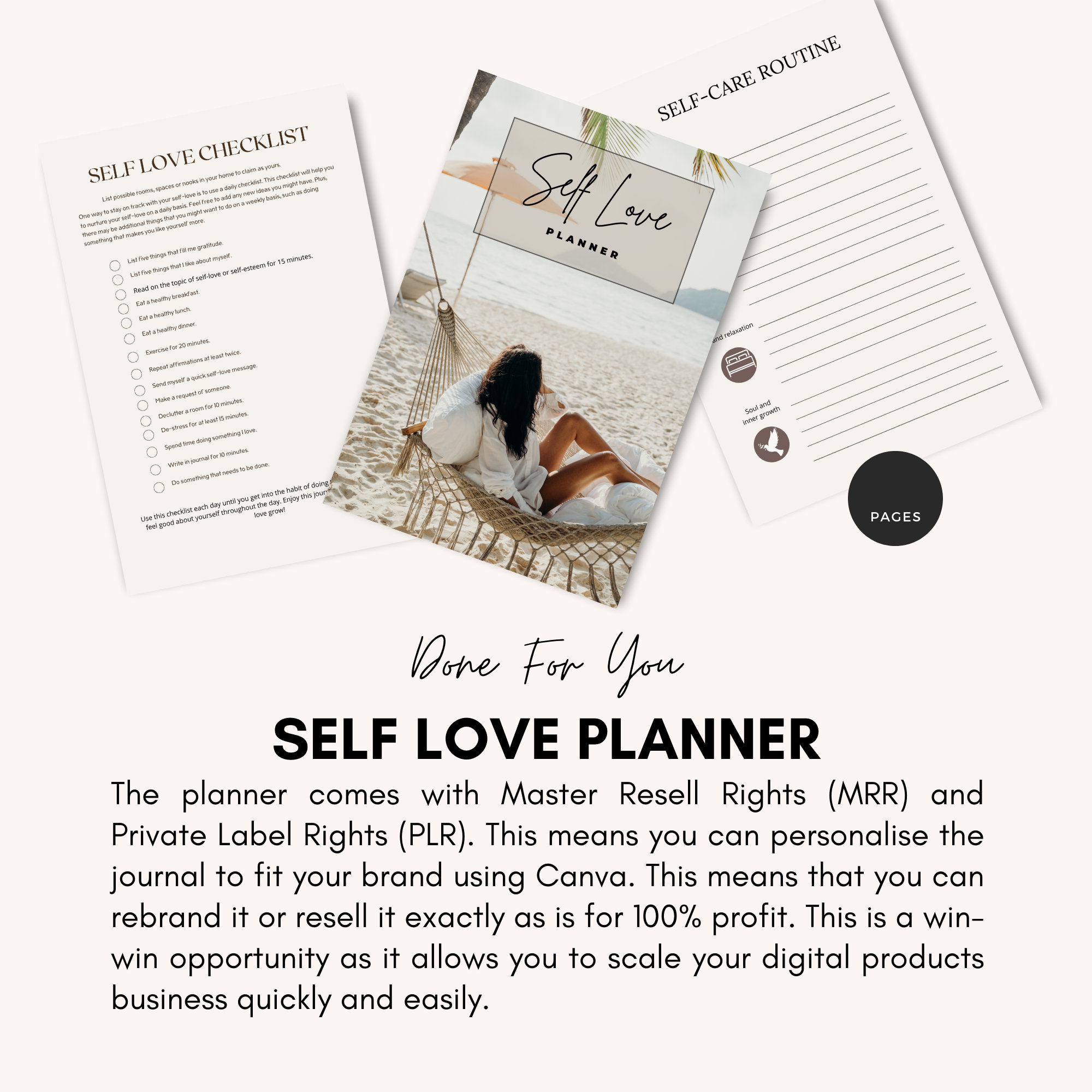 Self Care Self Love Planner Master Resell Rights Personal Boundaries ...
