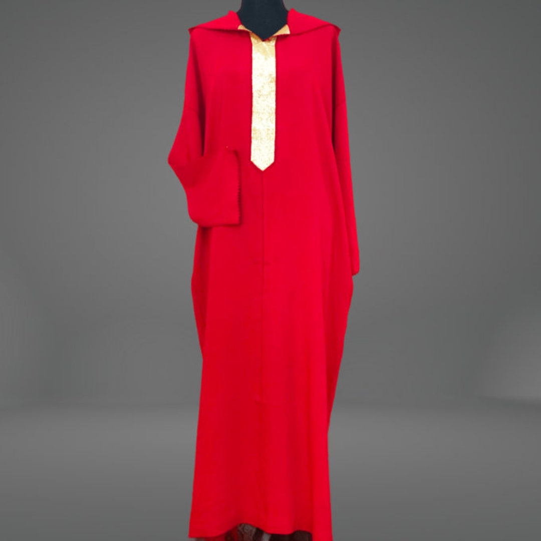 Jellaba With Pearls Moroccan Jellaba Woman Oversized Traditional ...