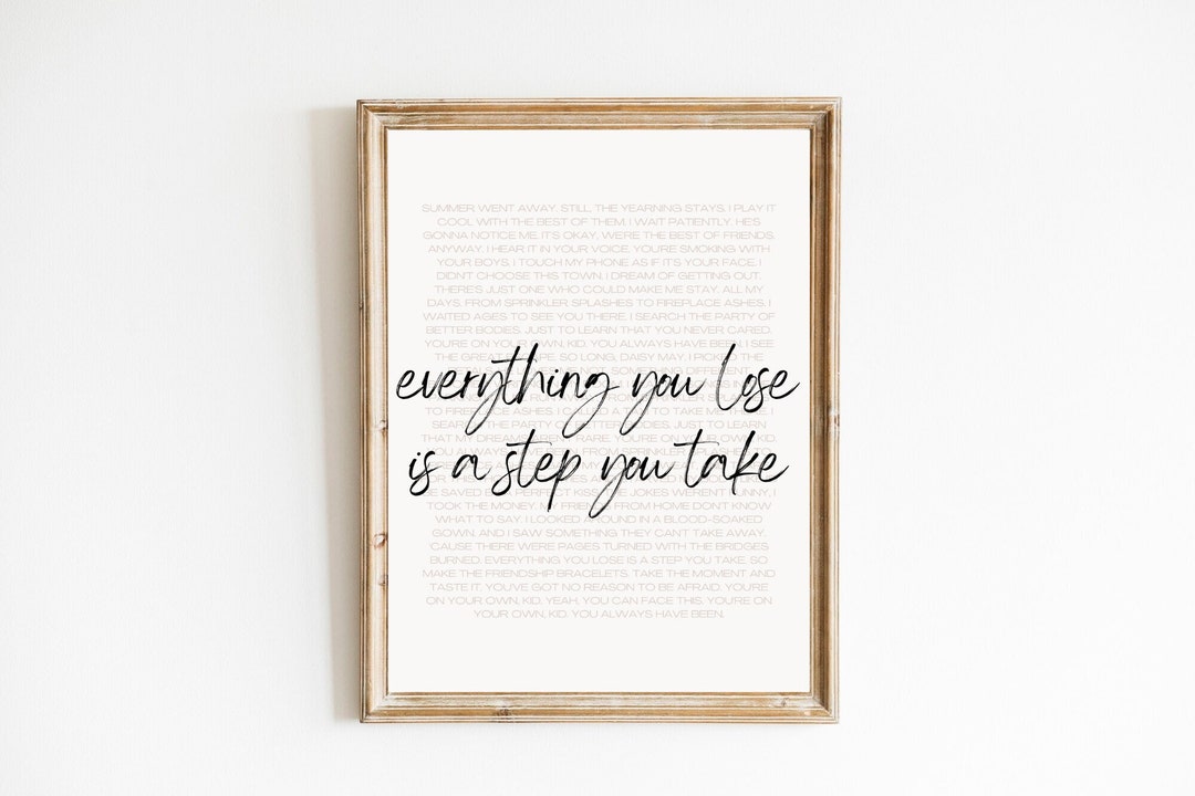 Everything You Lose is a Step You Take | Taylor Swift Lyrics | You're ...