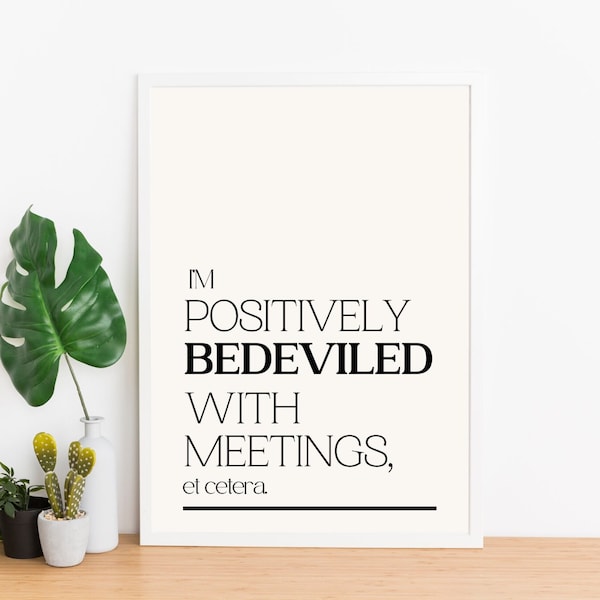 Bedeviled With Meetings - Etsy