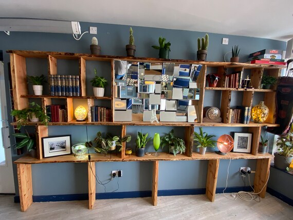 Rustic Timber Shelving Unit - Etsy