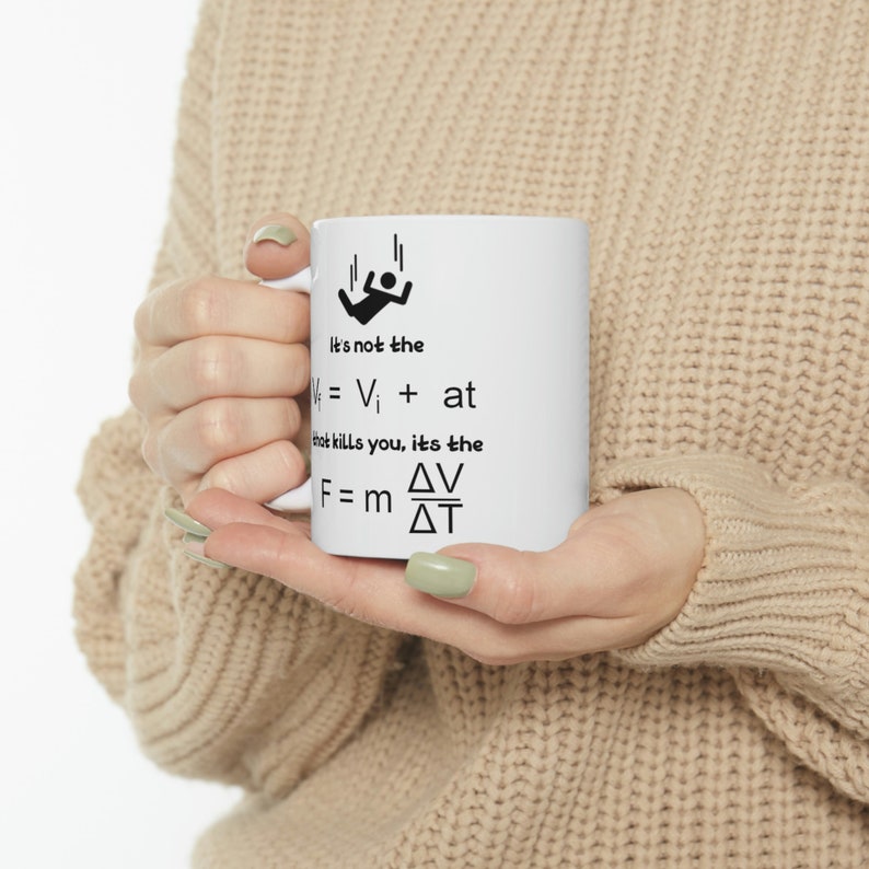 Funny Physics Falling Mug With Equations - Etsy