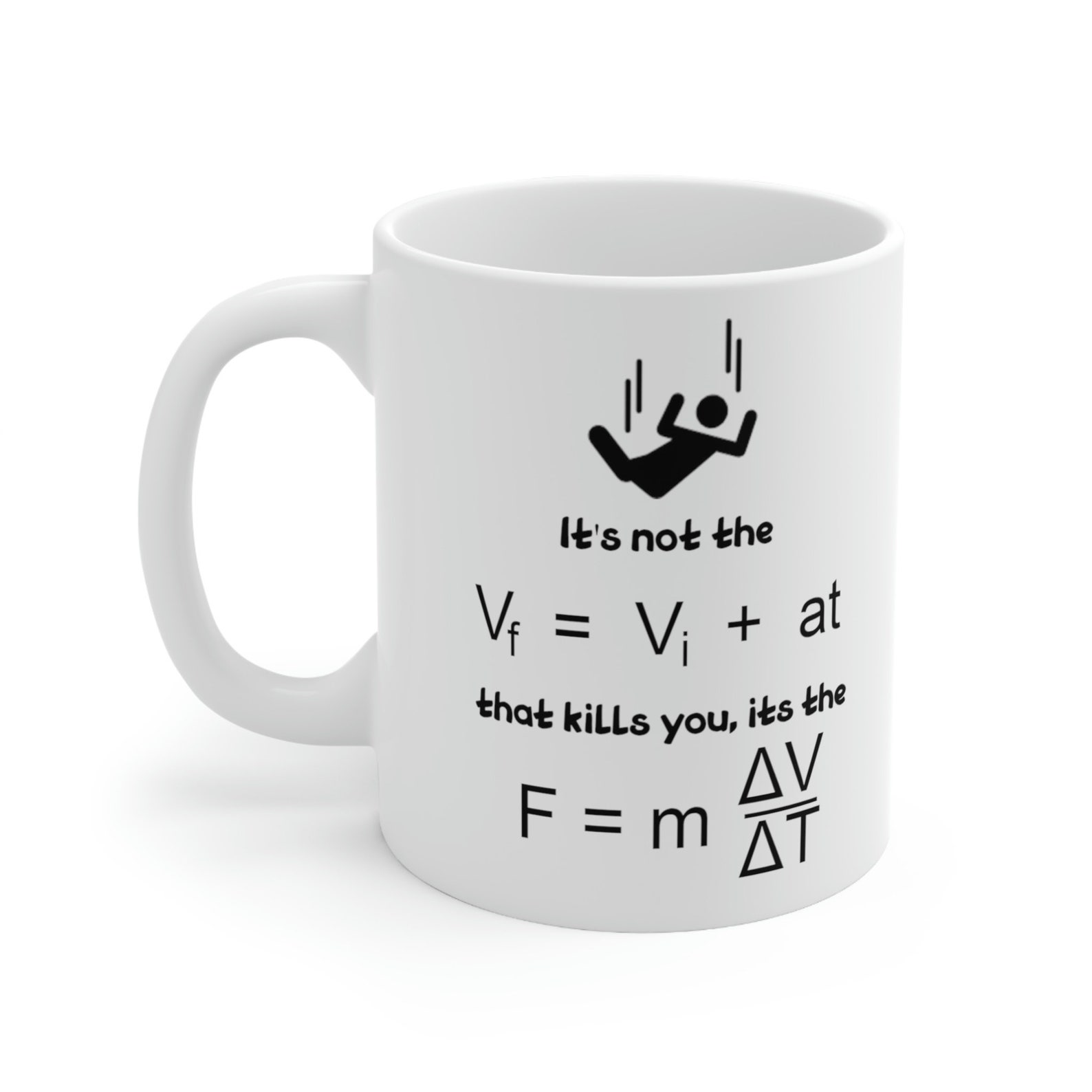 Funny Physics Falling Mug With Equations - Etsy
