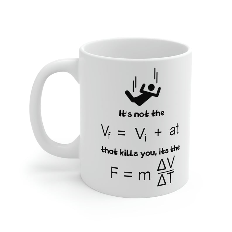 Funny Physics Falling Mug With Equations - Etsy