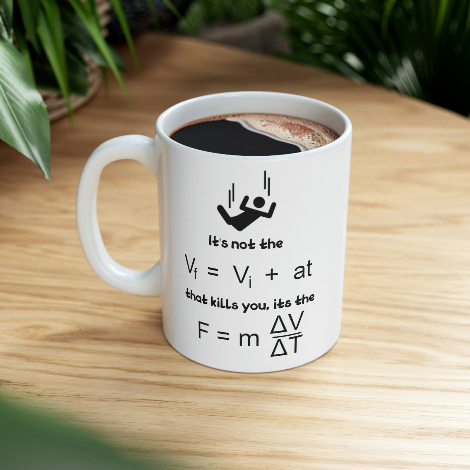 Funny Physics Falling Mug With Equations - Etsy
