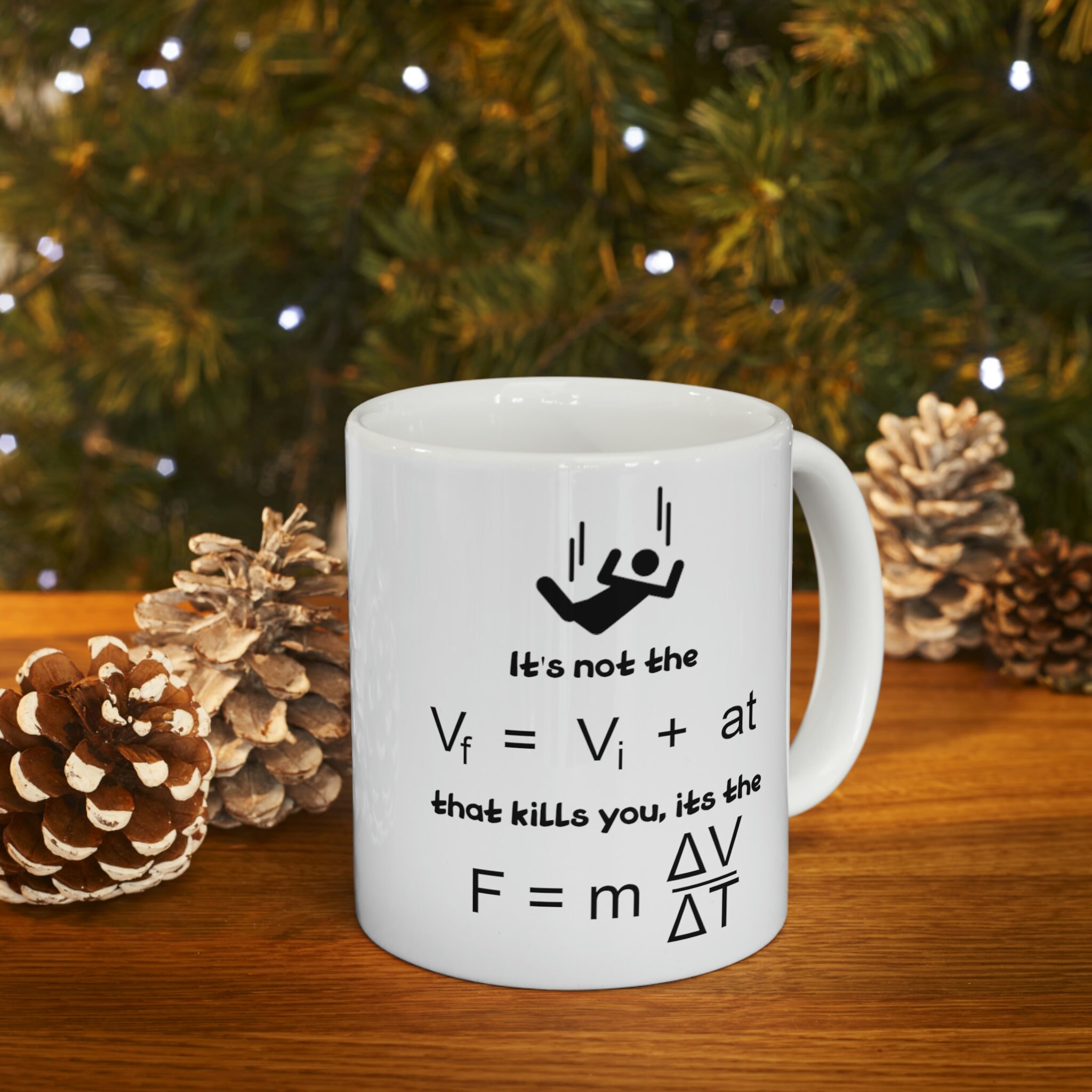 Funny Physics Falling Mug With Equations - Etsy
