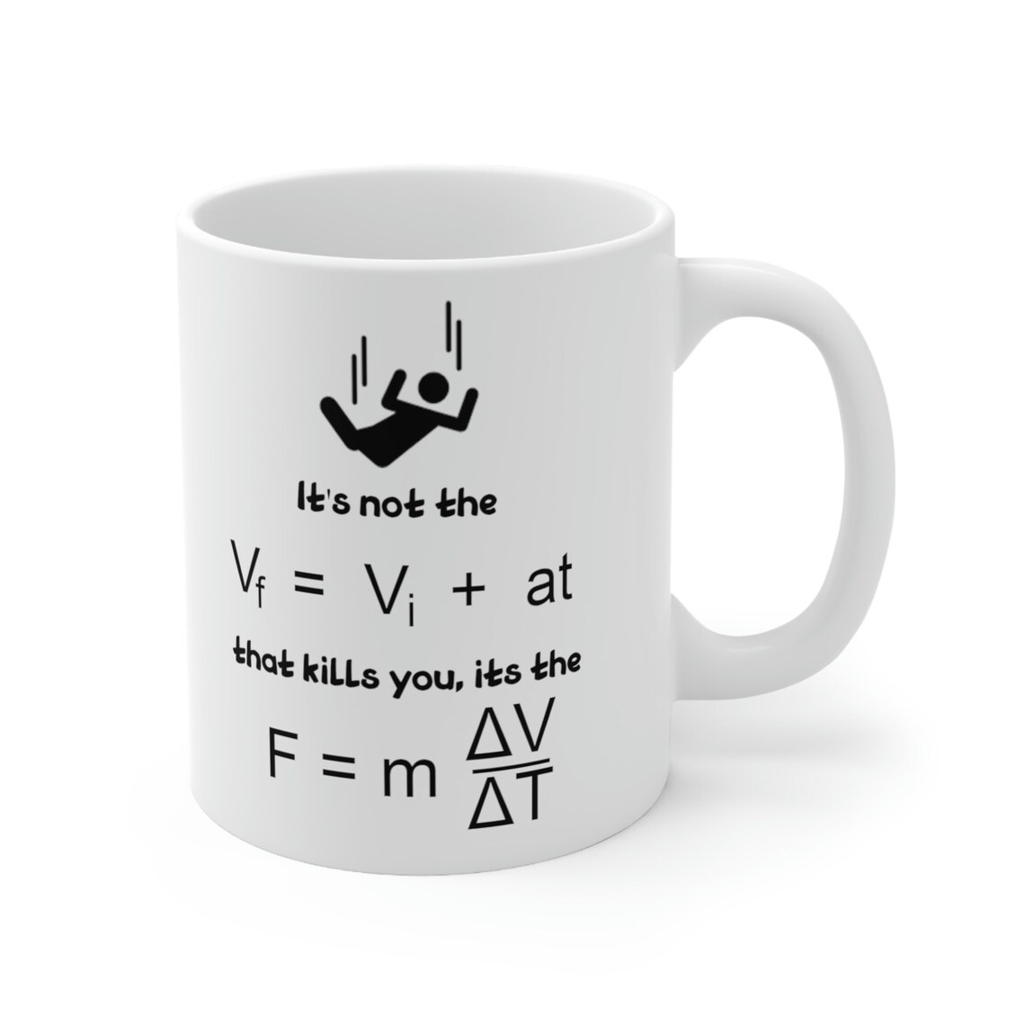 Funny Physics Falling Mug With Equations - Etsy