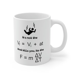 Funny Physics Falling Mug With Equations - Etsy