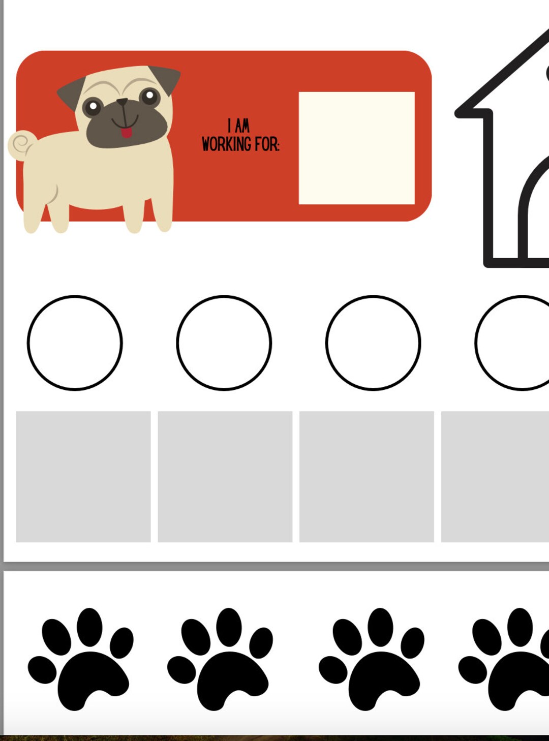Puppy Token Board Visual Support - Etsy