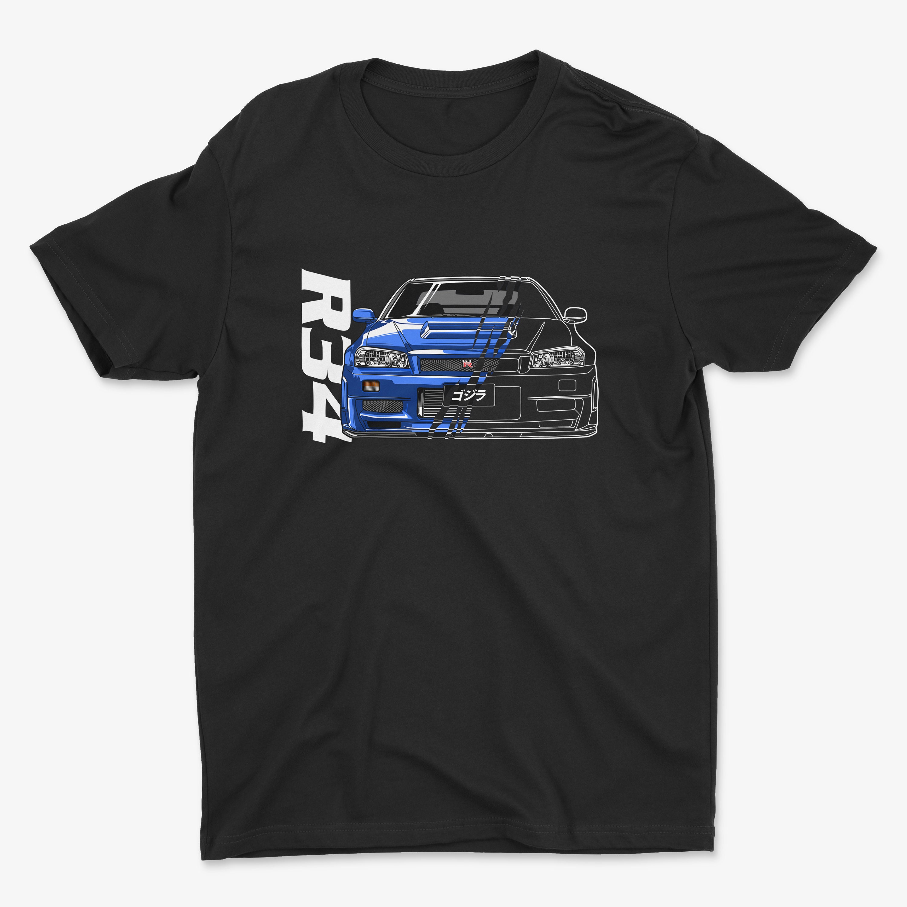 Nissan Skyline GTR R34 Car T-shirt | Car Enthusiast Tee, JDM Shirt, Car ...