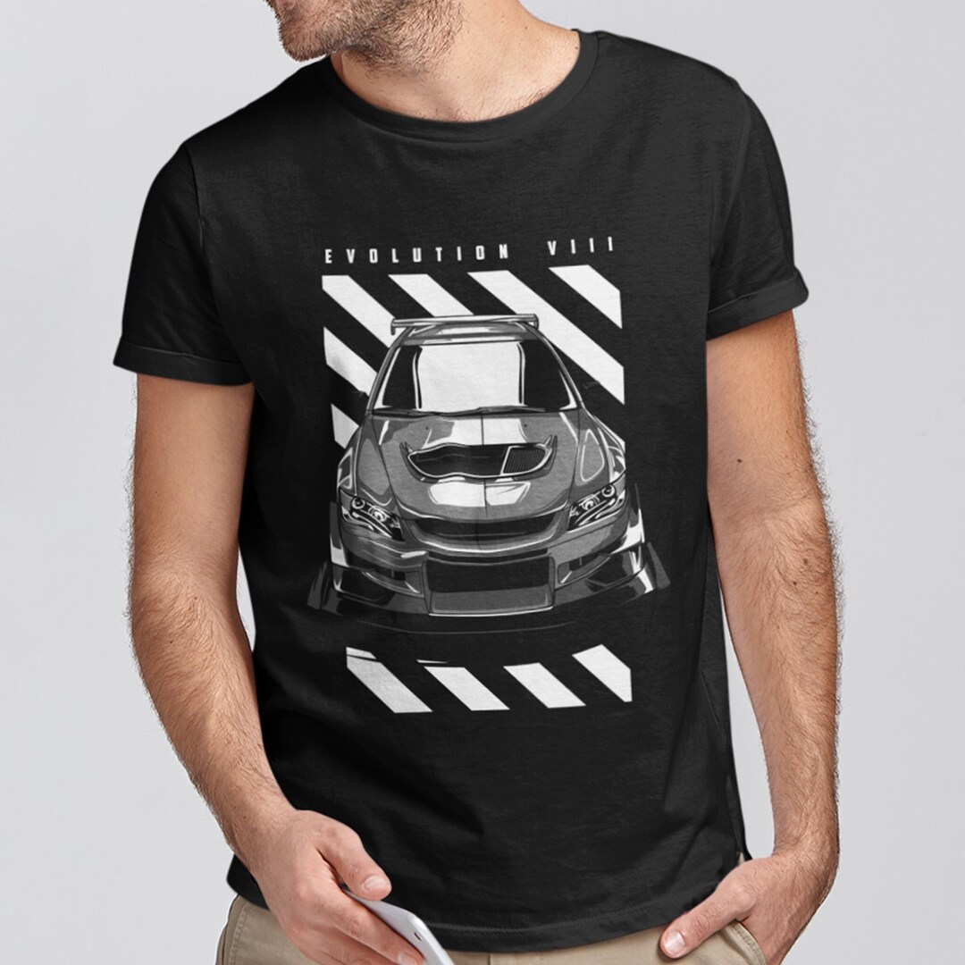 Mitsubishi Evo VIII Car T-shirt | JDM Shirt, Car Clothing, Car ...