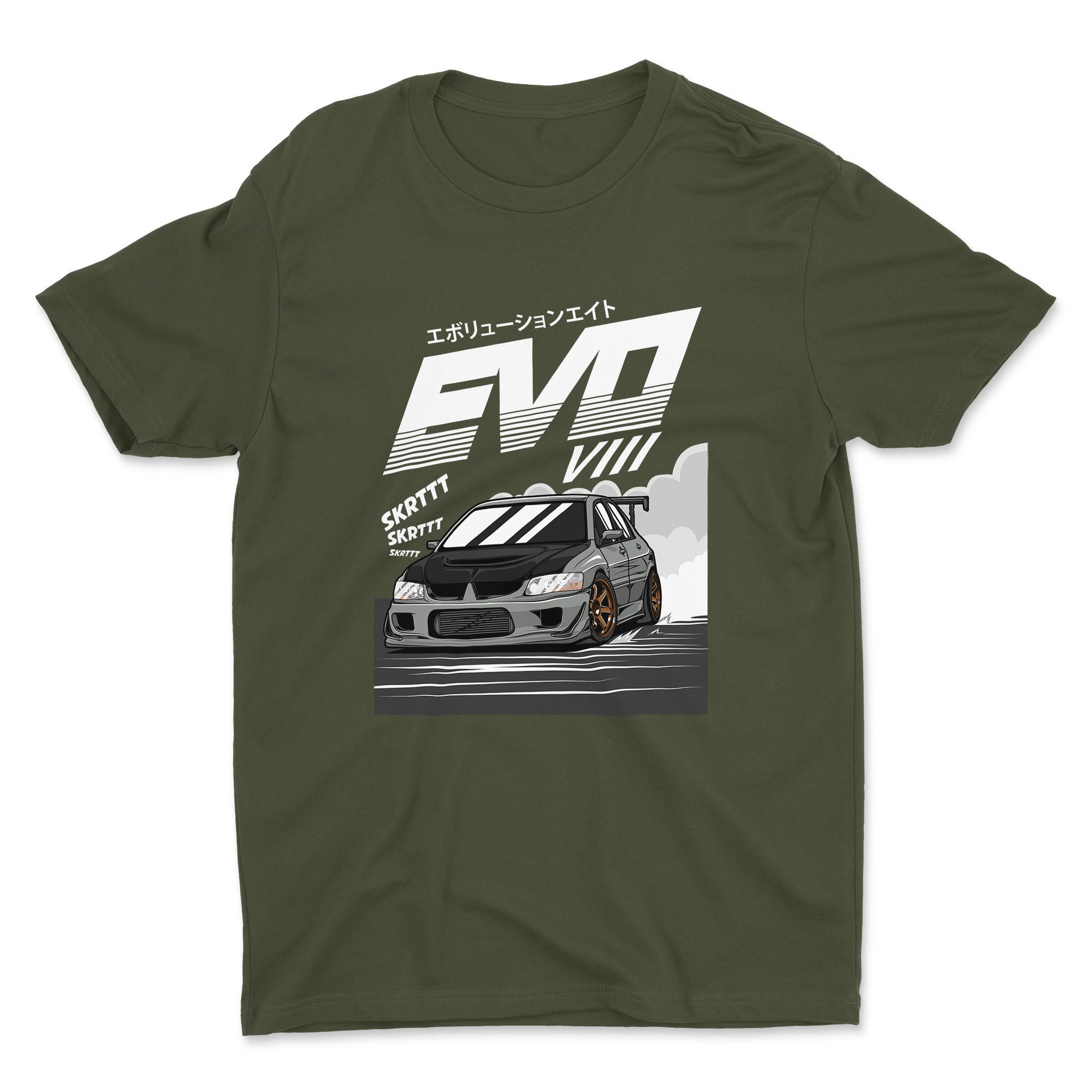 Mitsubishi Lancer Evo VIII Car T-shirt | Car Enthusiast Tee, JDM ...