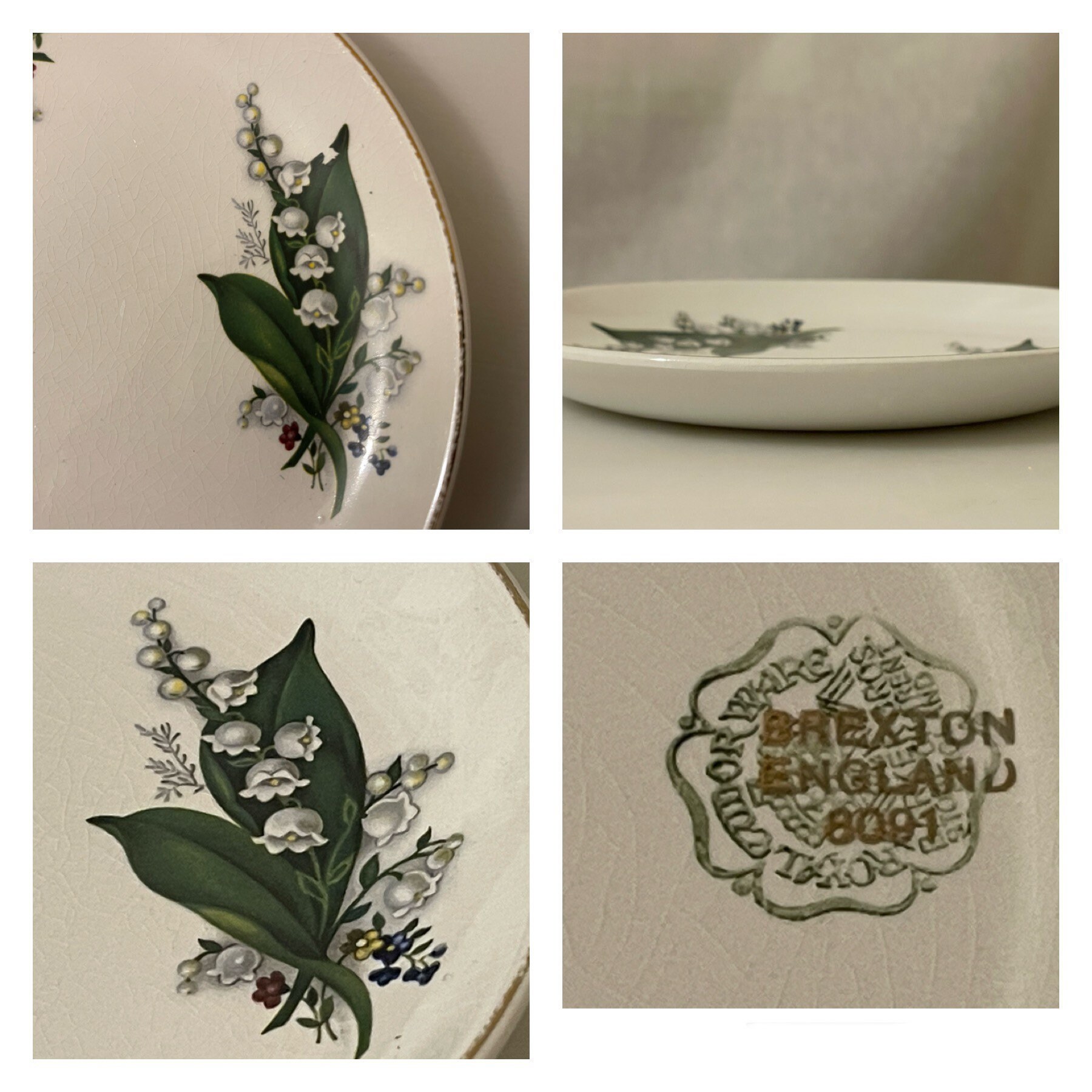 Vintage Brexton Picnic Tea Plates Replacement Green White - Etsy