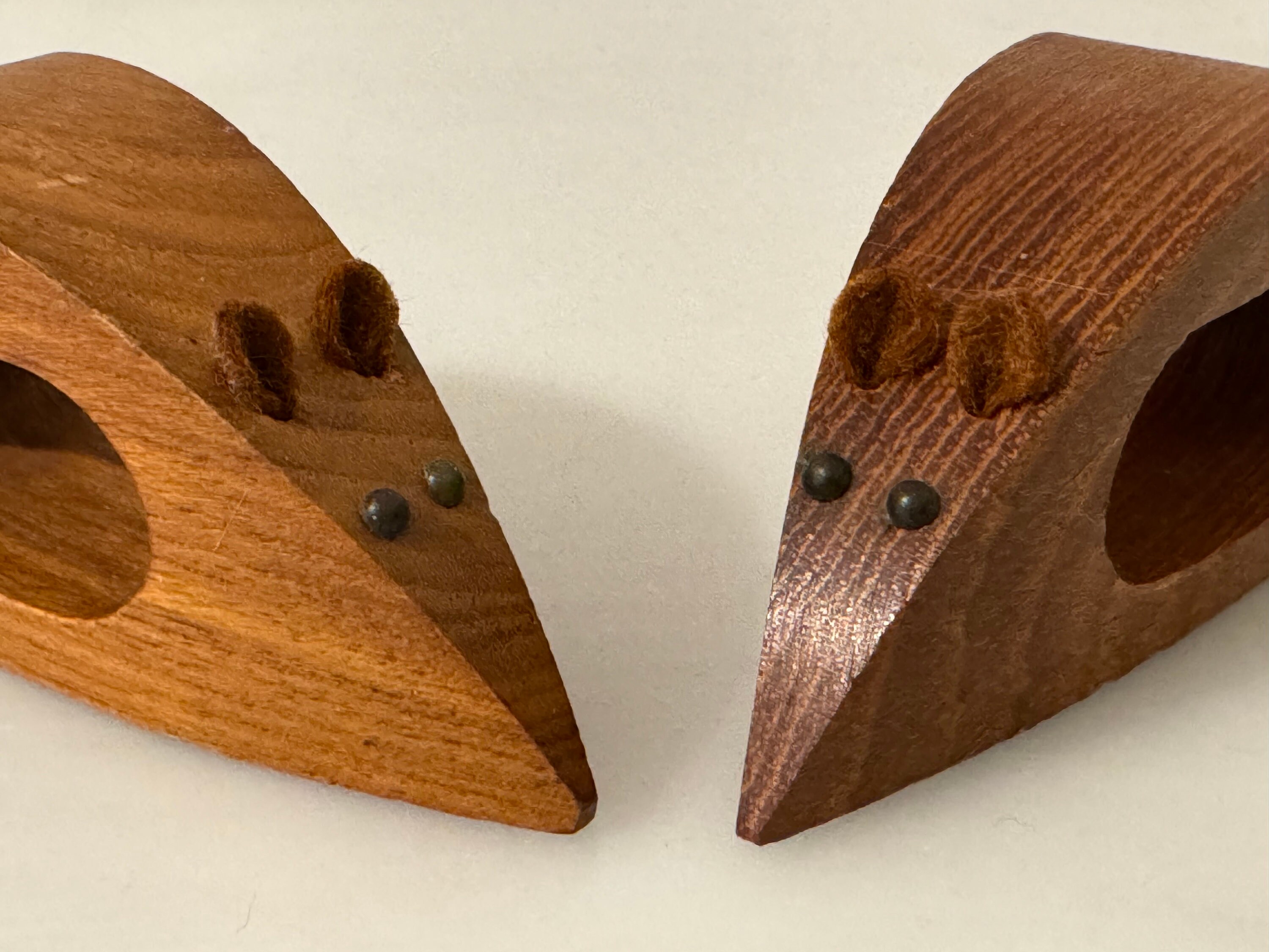 Vintage Burma Teak Wood Mice Napkin Rings Set of 2 | Handcrafted Table ...