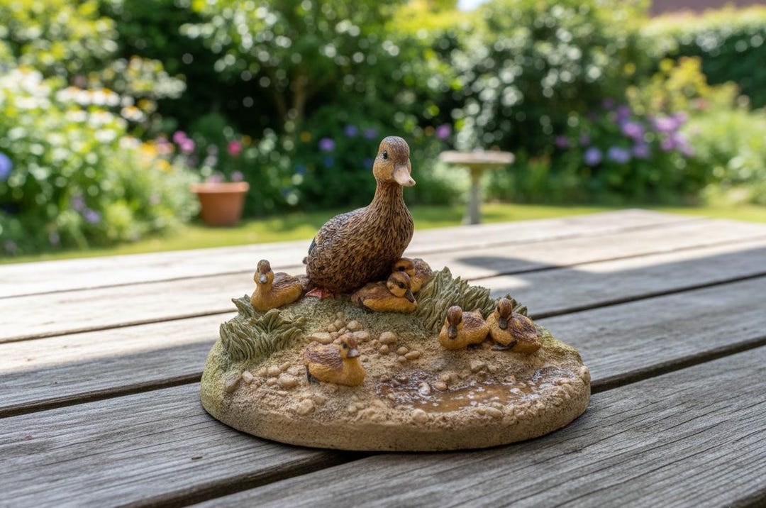 Vintage Border Fine Arts Mallard Duck Family Figurine Chiltern ...