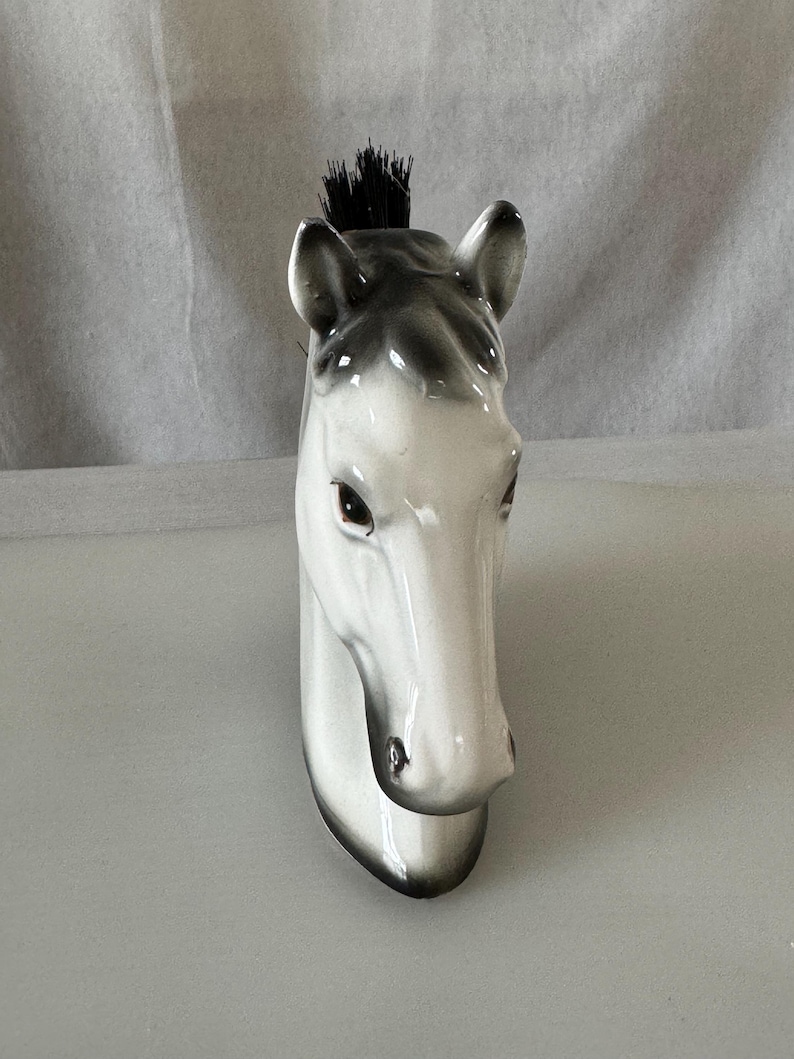 Vintage Ceramic Horse Head Lint Brush | Collectable Home Decor ...
