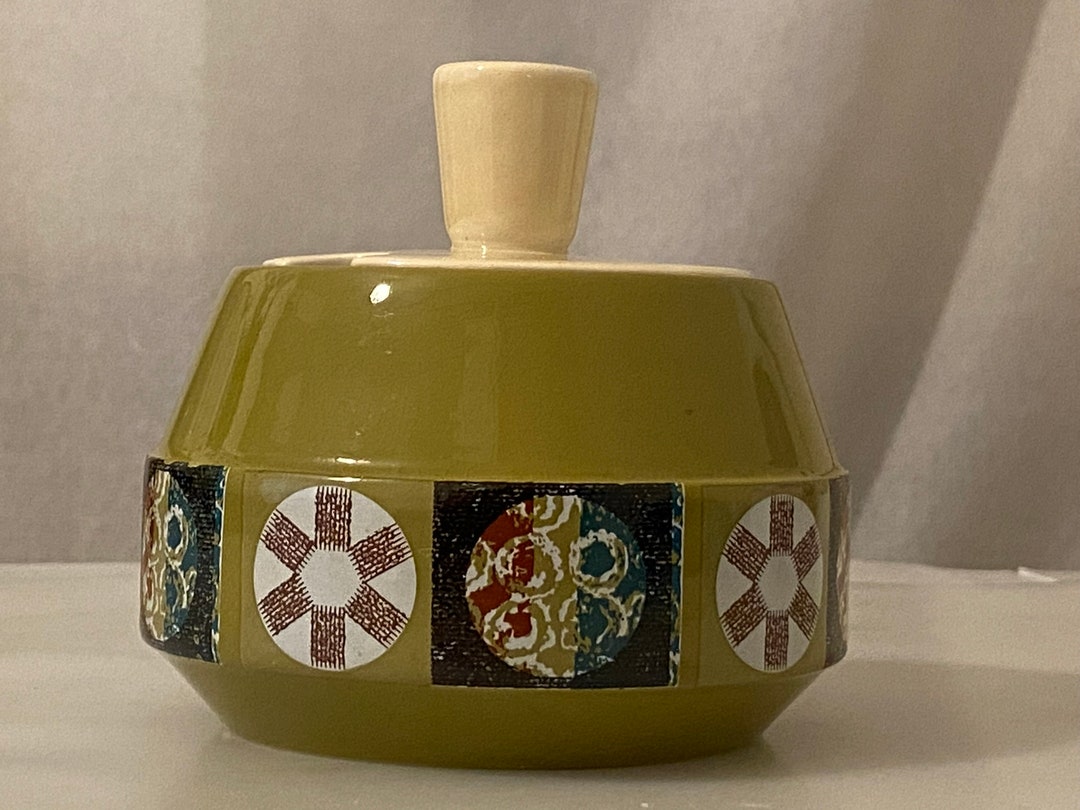 Vintage Carlton Ware Preserve Lidded Jam Pot Tapestry Pattern Retro ...