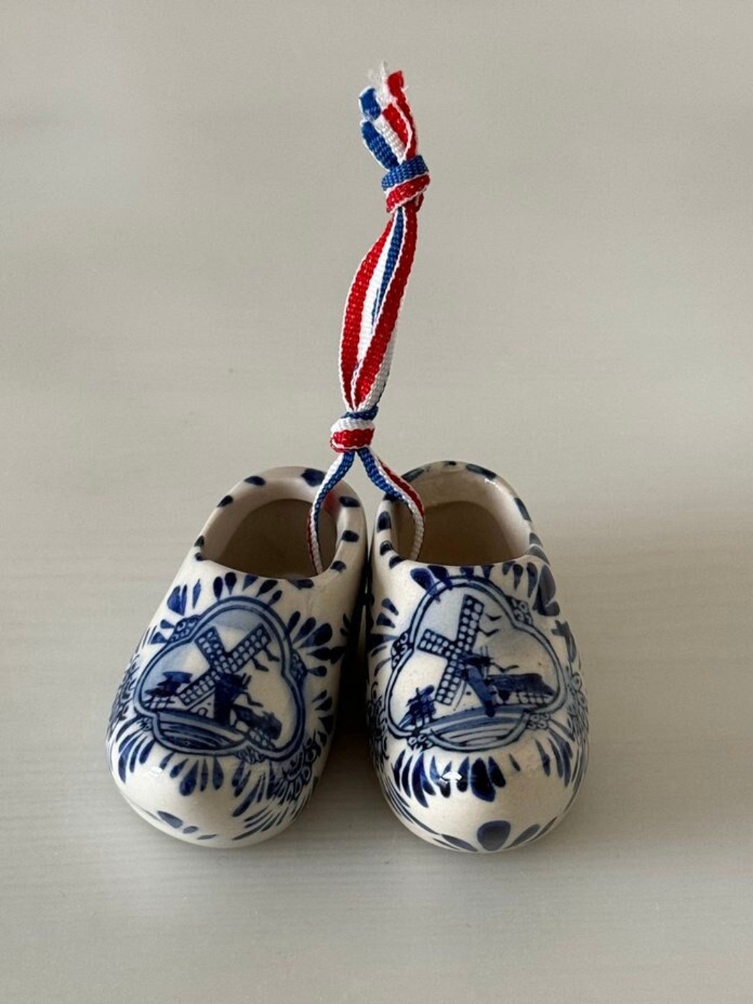 Vintage Ceramic Delft Blue Holland Shoes Clogs Dutch Windmills Holland ...