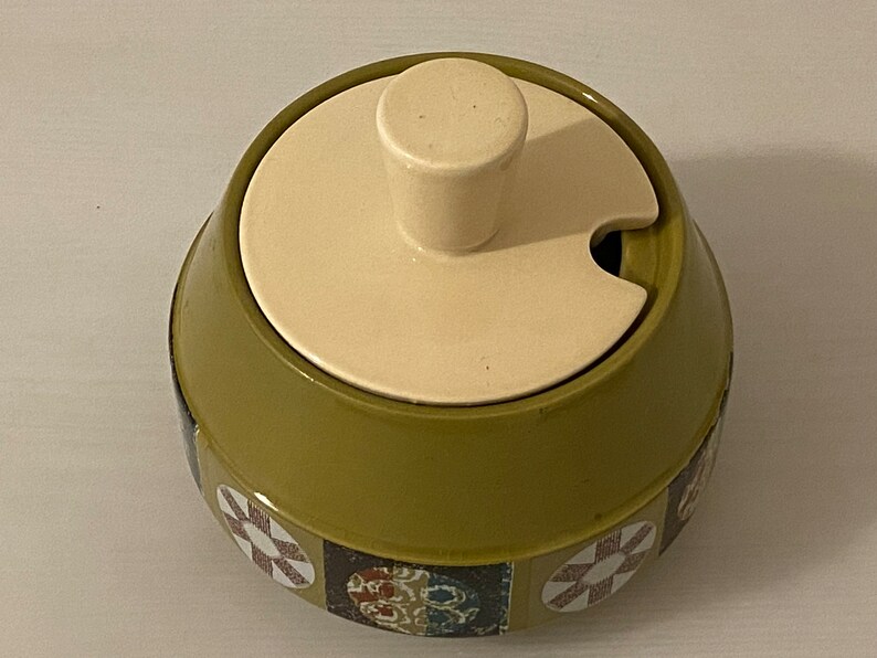 Vintage Carlton Ware Preserve Lidded Jam Pot Tapestry Pattern Retro ...