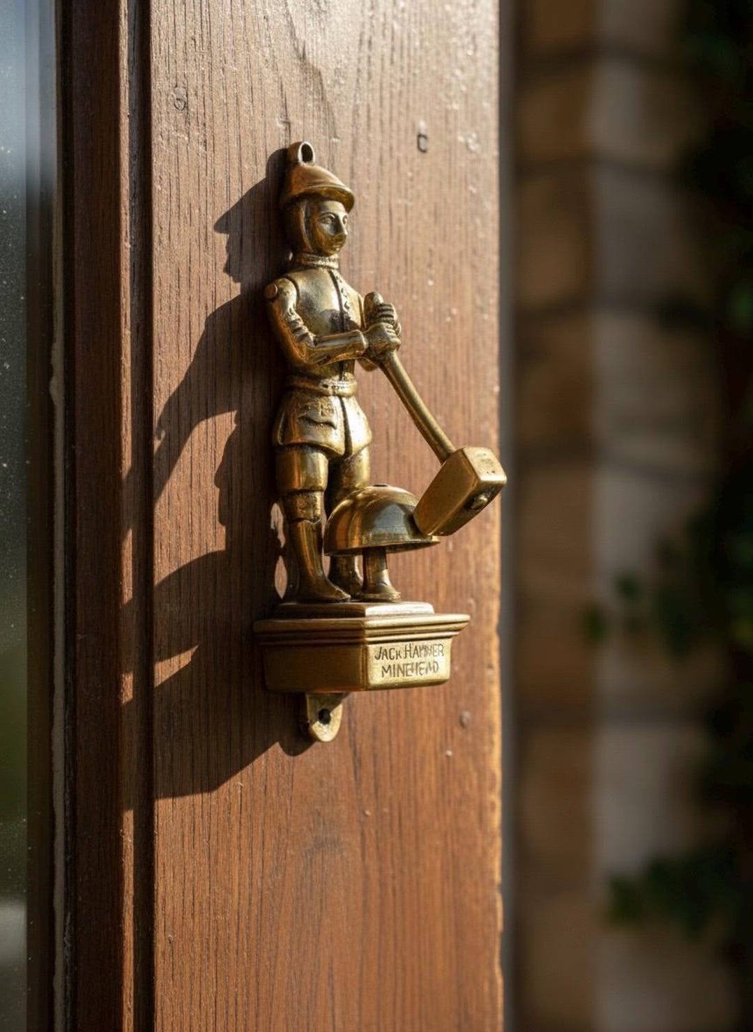 Antique Brass Jack Hammer Door Knocker Minehead, Collectible Vintage ...