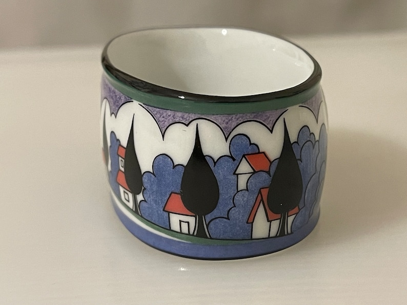 Rare Vintage Clarice Cliff May Avenue Napkin Ring, Collectable ...