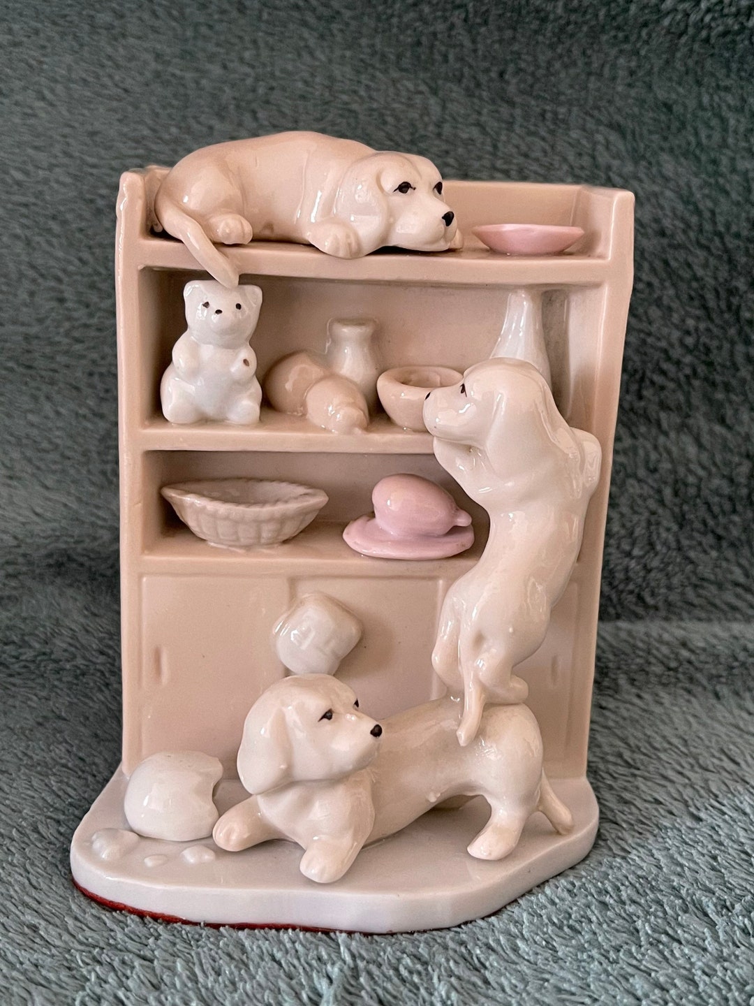 Vintage Puppies Dogs Playing Figurine, Gift for Lovers, Birthday, Xmas ...