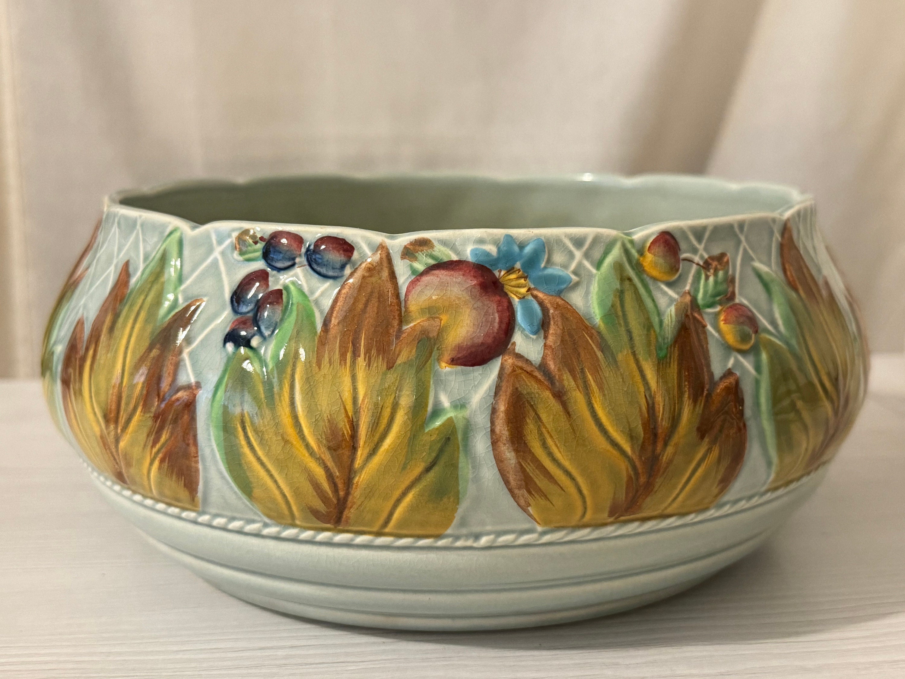 1930s Original Clarice Cliff Newport Pottery Centrepiece Bowl Green ...