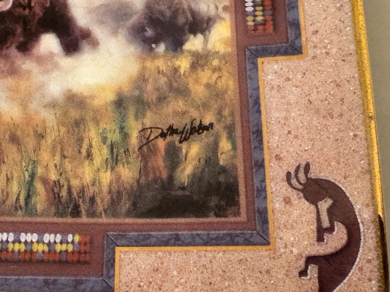 Plato de colección vintage de Franklin Mint «La fuerza del búfalo» de ...