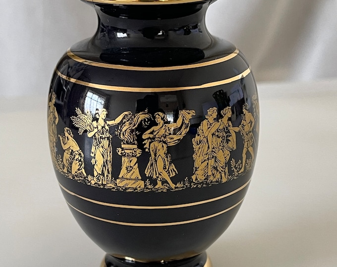 Vintage Greek Vase With Ancient Greek Mythology Figures, Flower Vase ...
