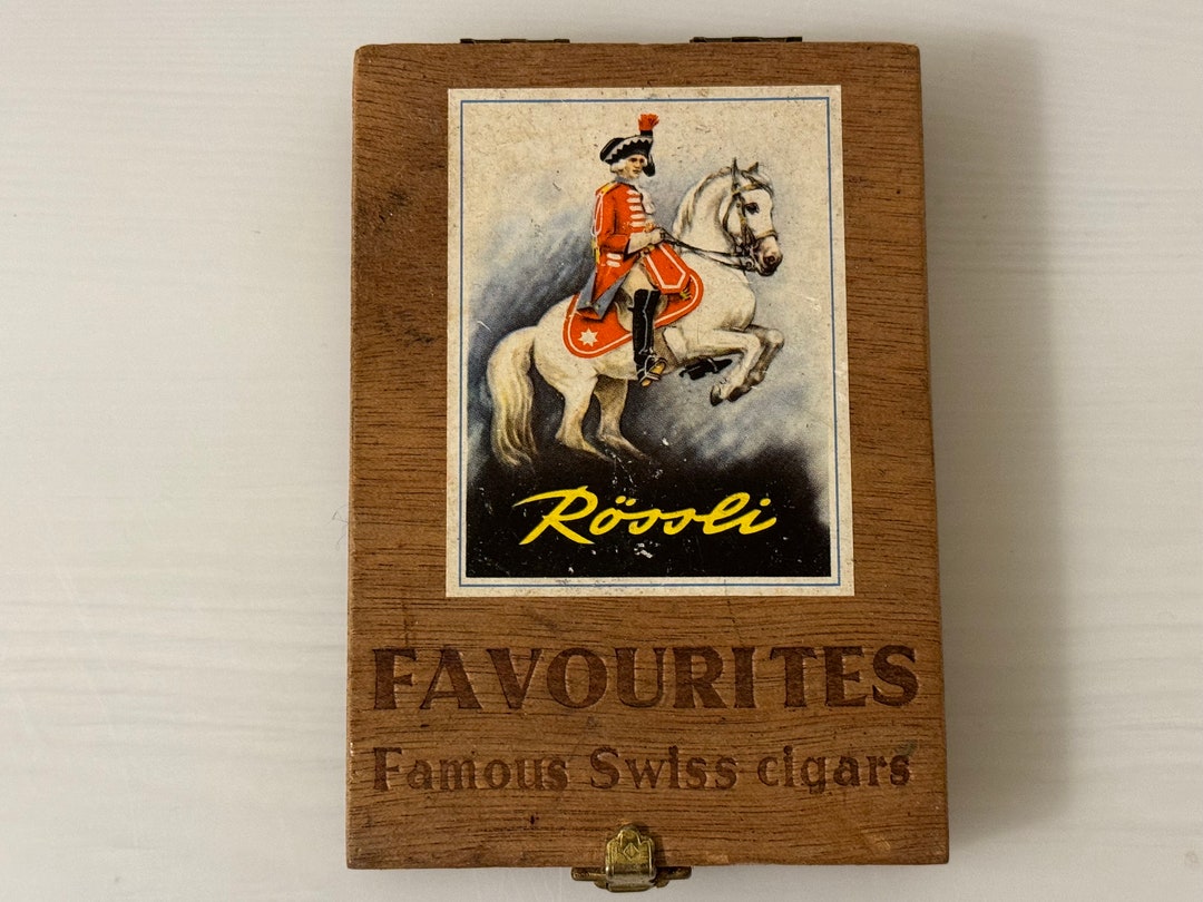 Vintage Wooden Rossli Favourites Famous Swiss Cigar Box, Collectable ...