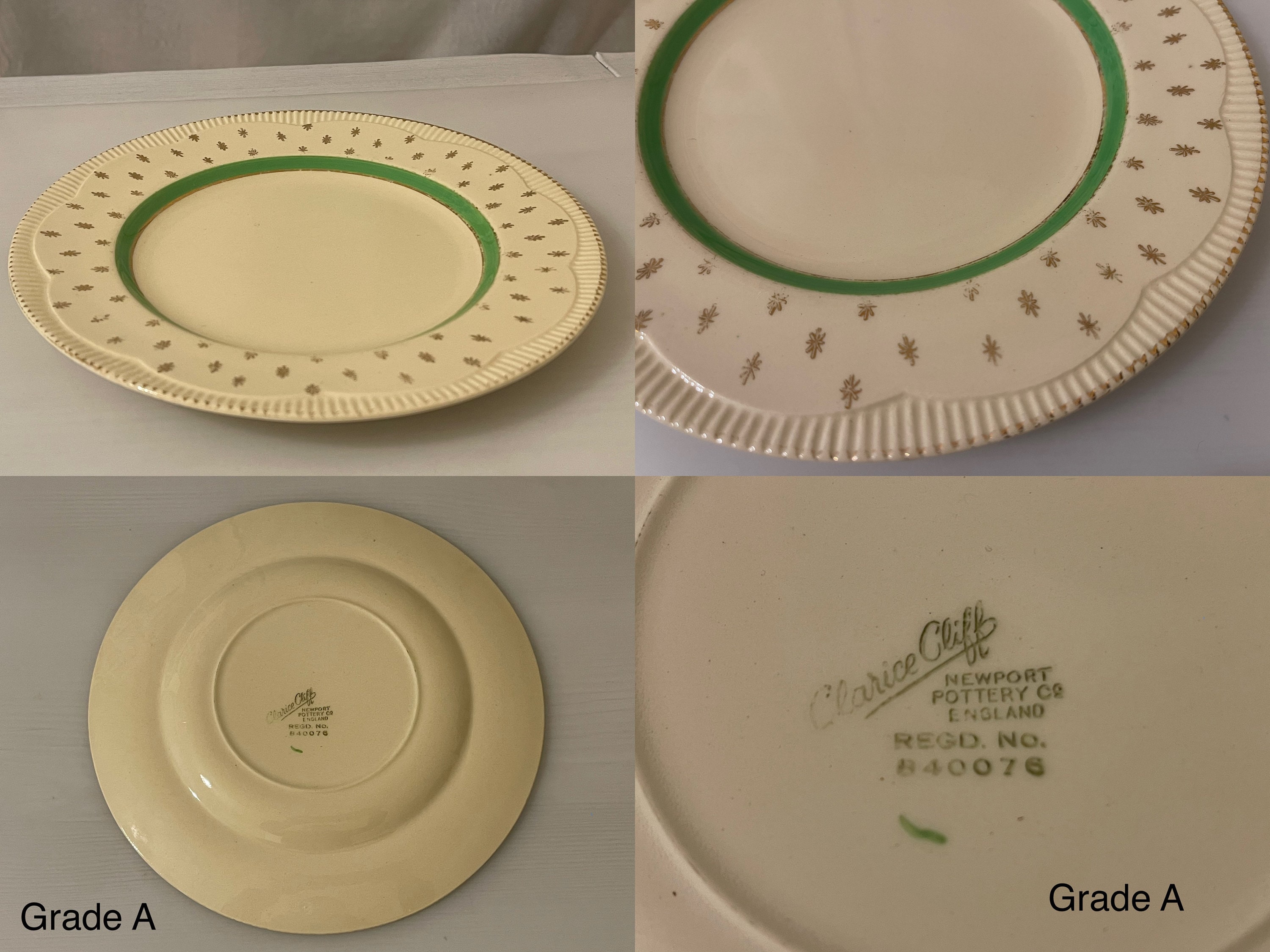 Clarice Cliff Plates Newport Pottery Collectable Kitchen Housewarming ...