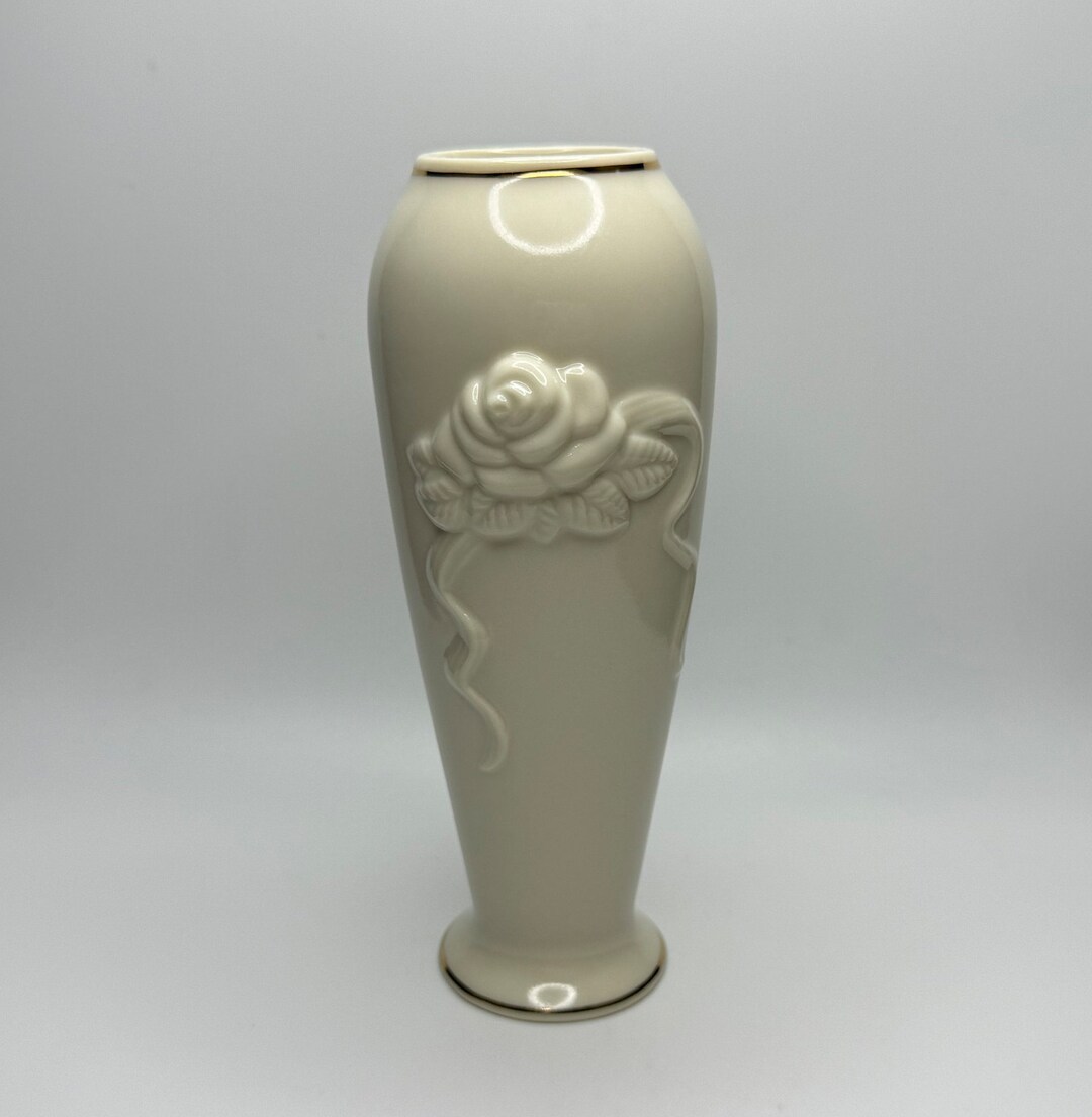 Elegant Vintage Lenox Bud Vase With Gold Trim and Rose Design - Etsy