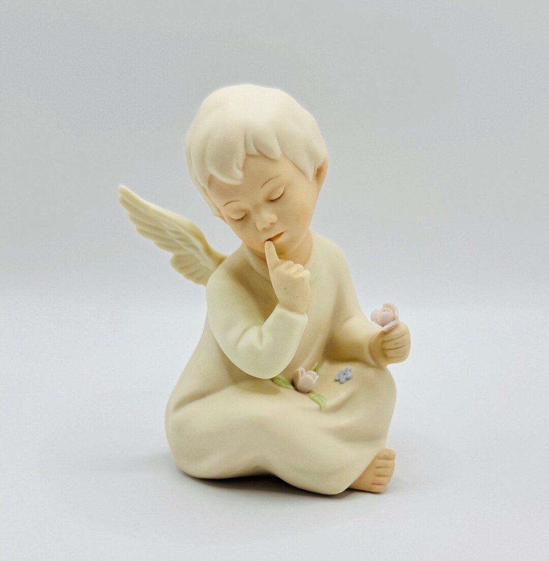 Vintage Homco Signed Boy Angel Figurine - Replacement Angel - 1990s - Etsy