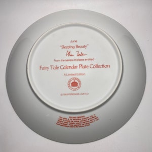 Vintage Fairy Tale Calendar Plate Collection - June Edition - 'sleeping ...