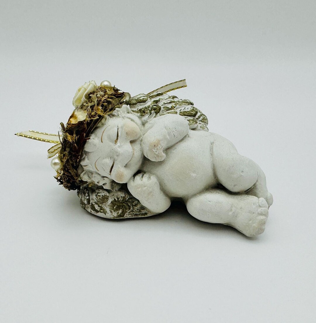 Cherub Sleeping Figurine - Vintage Dreamsicles Cast Art Decor - Etsy