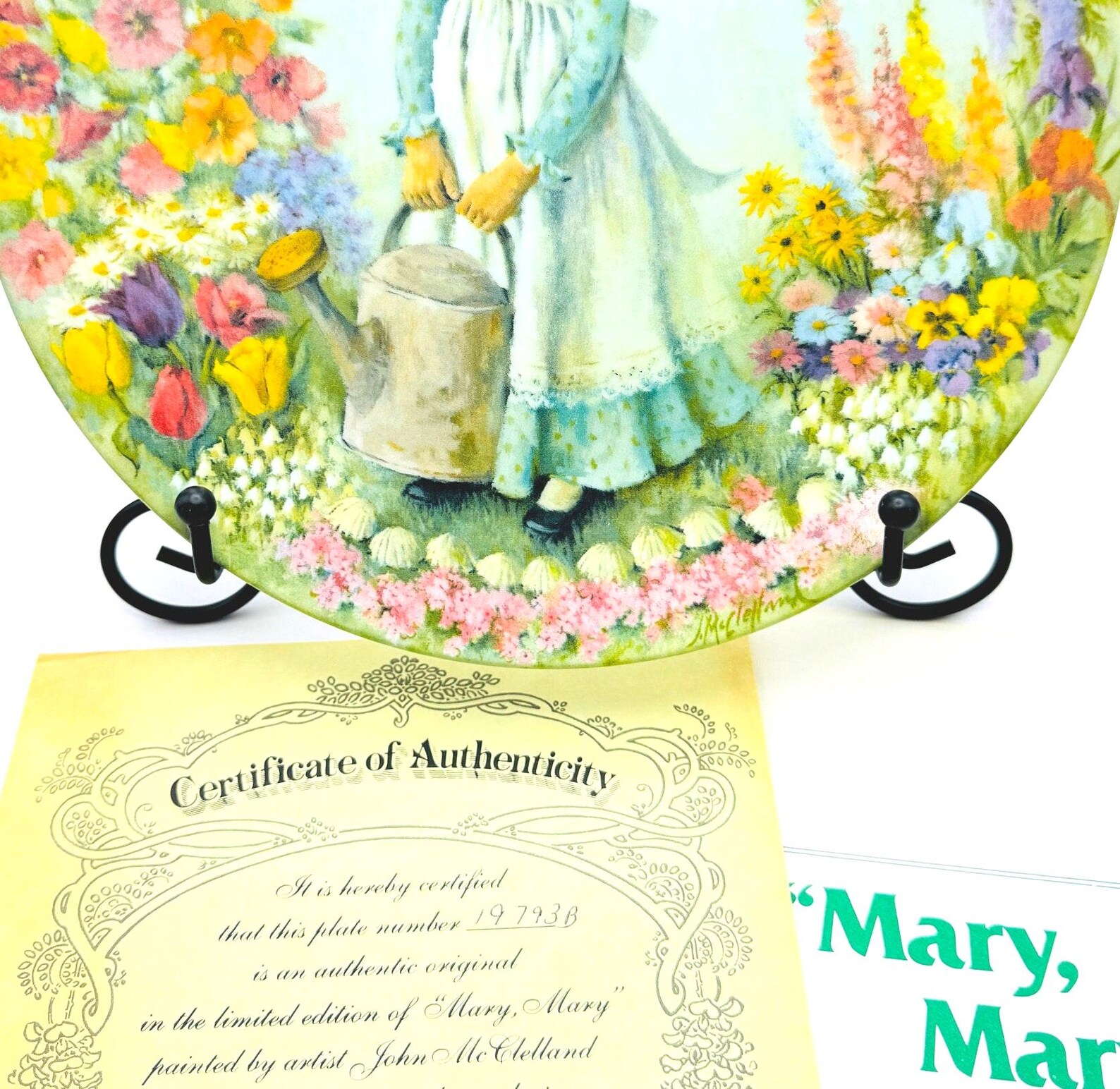 Vintage Nursery Rhymes Plate - 'mary, Mary" by John Mcclelland - Reco ...