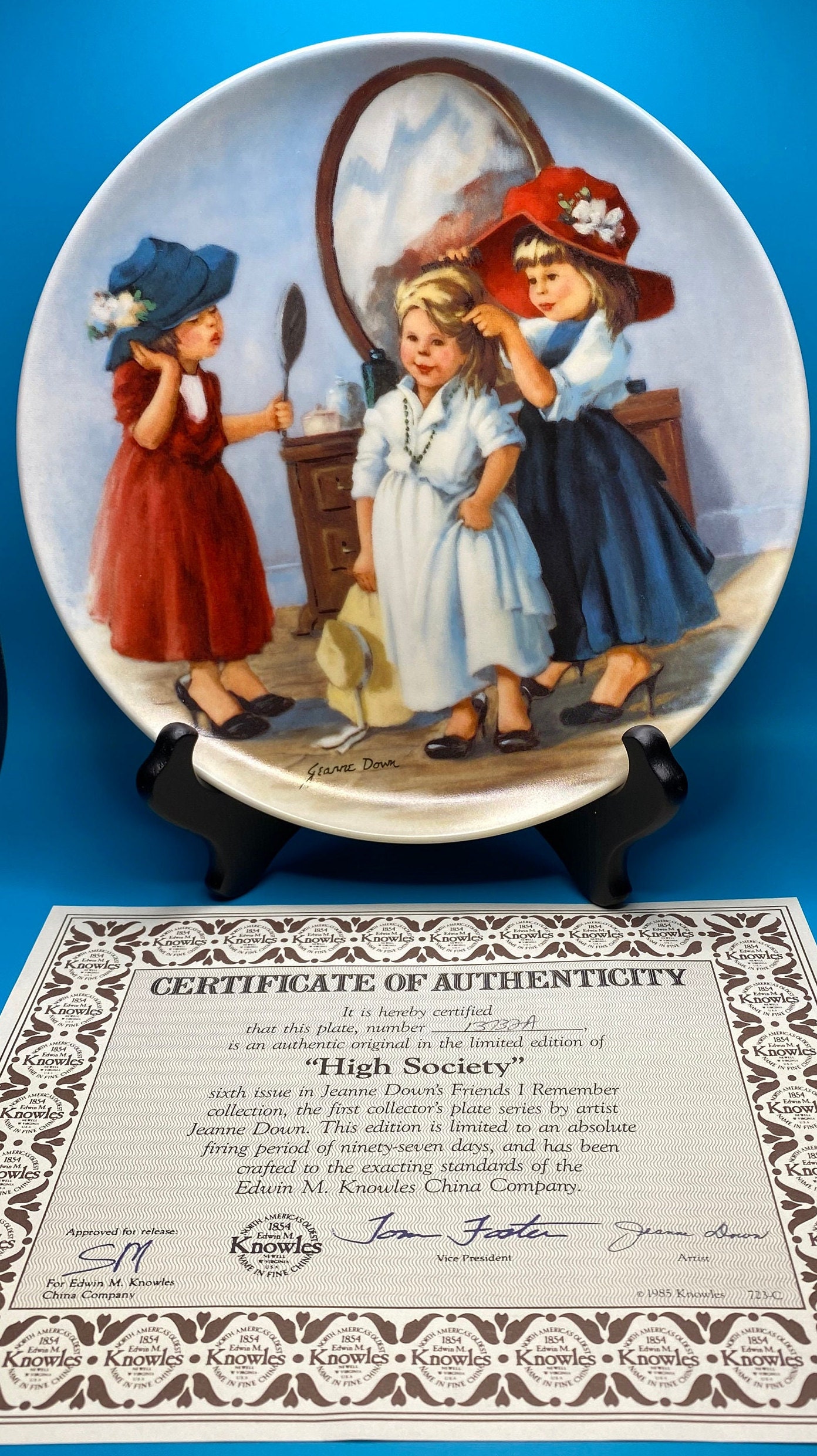 Vintage Jeanne Down Knowles 1986 Plate Jeanne Down's - Etsy