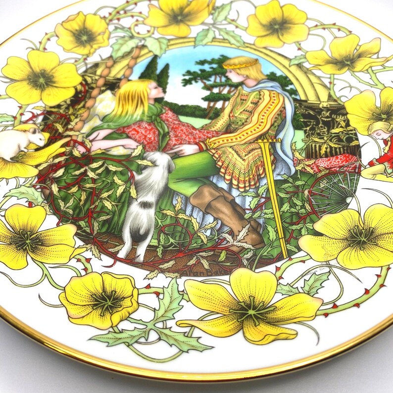 Vintage Fairy Tale Calendar Plate Collection - June Edition - 'sleeping ...