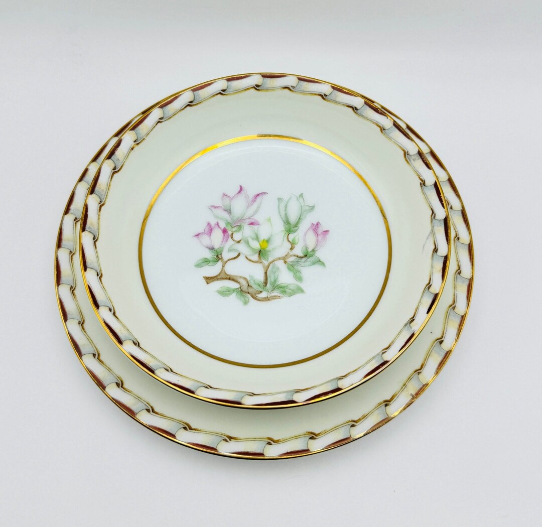 Vintage Occupied Japan Mikado China Magnolia Fruit/berry Bowls & Bread ...