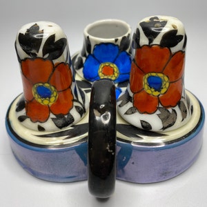 Vintage Japan Condiment Set - Art Deco Condiment Set - Lusterware Japan ...