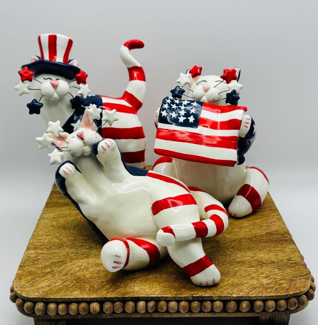 Yankee Doodle Kitties: Vintage Patriotic Cat Figurine - Amy Lacombe ...